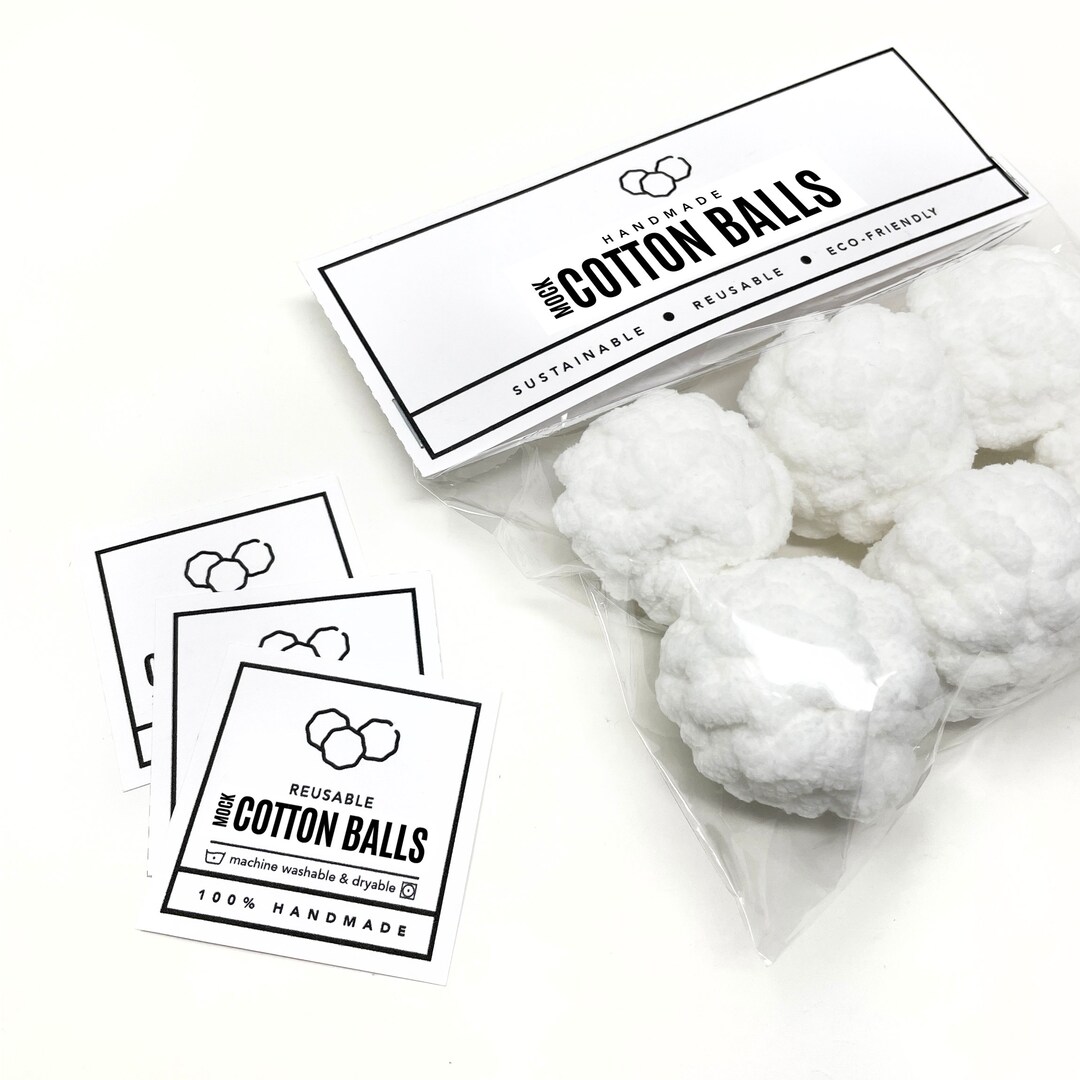 PRINTABLE Mock Cotton Ball Tags - DIGITAL PDF - Insert Cards, Labels ...