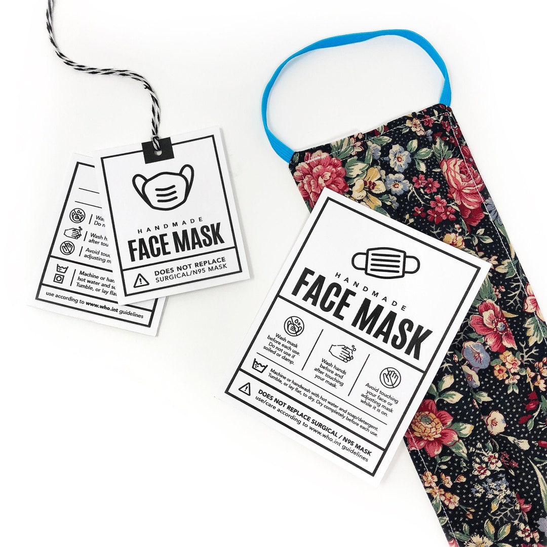 Printable Face Mask Tags: DIY Packaging (downloadable PDF) - Etsy