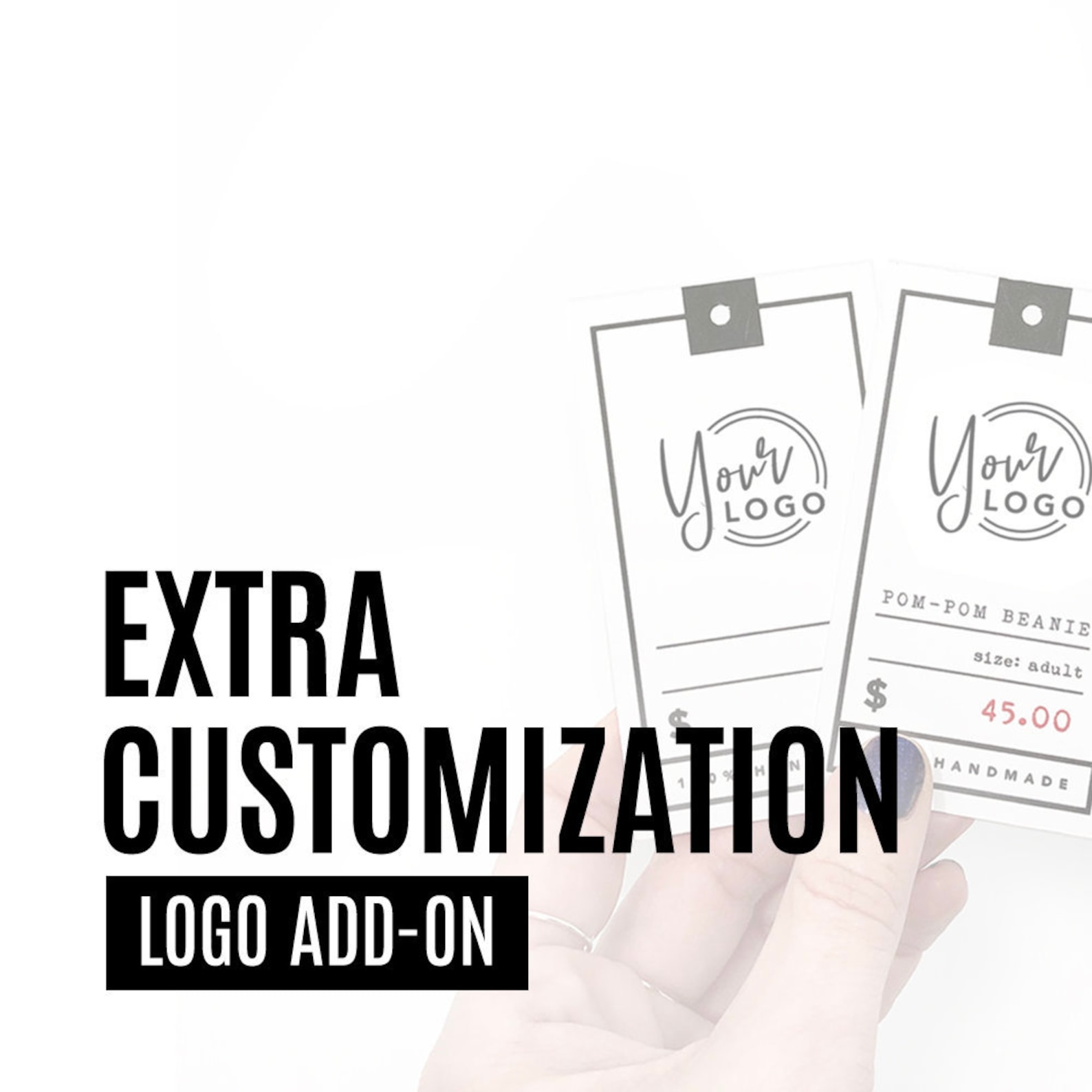 LOGO ADD-ON - Customization - Must Purchase Tags- Add Your Logo to Any ...