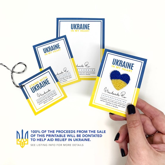 PRINTABLE Support Ukraine Tags Digital PDF Print Your Own | Etsy