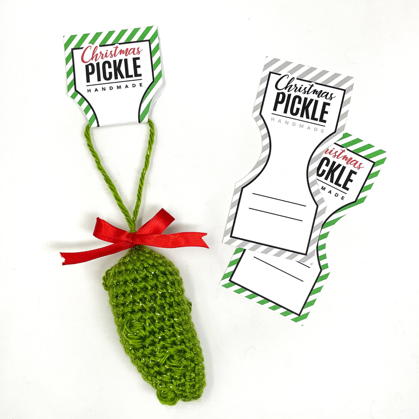 PRINTABLE Christmas Pickle Tags - PDF - Hide the Pickle Cards. Holiday ...