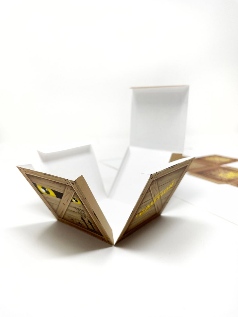 PRINTABLE Monster Crate Mini Gift Box Template PDF PNG Cut - Etsy