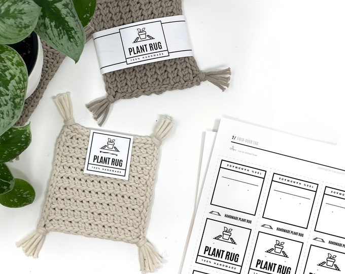 PRINTABLE heart Beat Template, Mug Rug Tags / Wrap Labels DIY Product ...