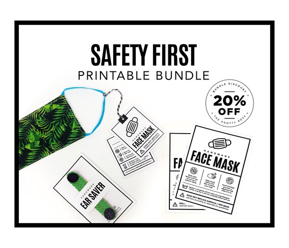 PRINTABLE BUNDLE Safety First. 2pc Downloadable Pdfs. DIY | Etsy