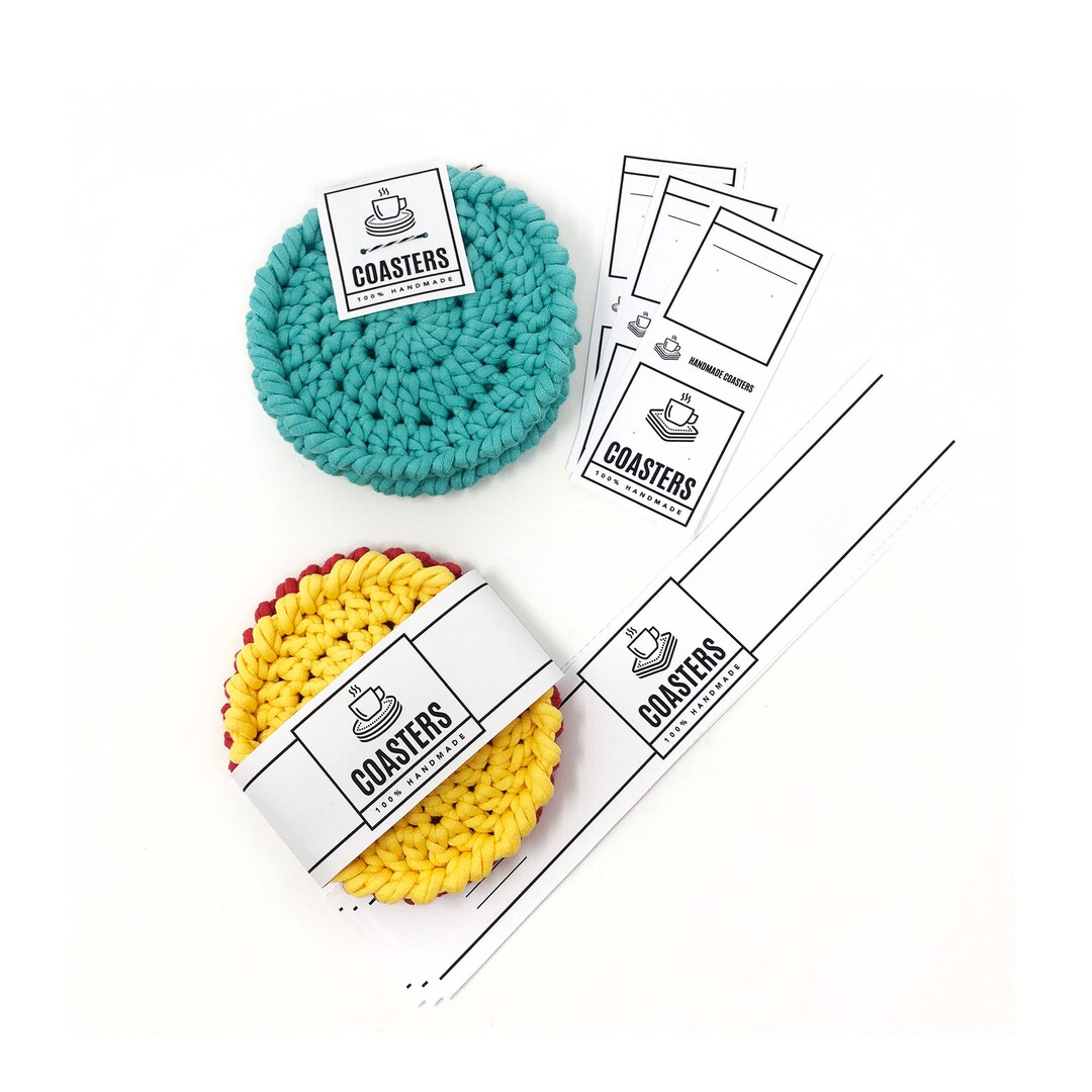 PRINTABLE Coaster Tags + Wrap Labels - Downloadable PDF. DIY Product ...