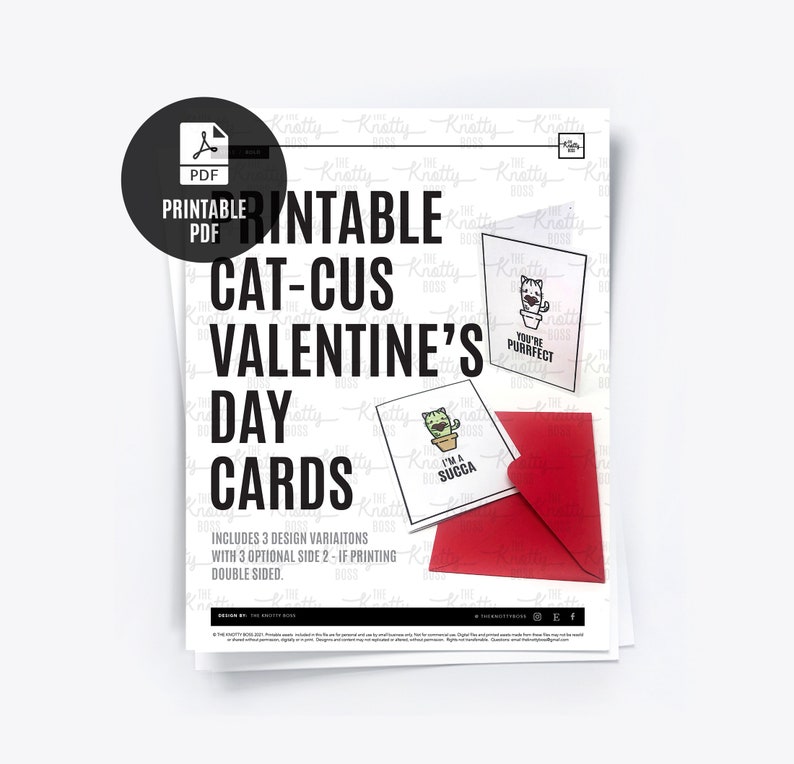 PRINTABLE Valentine's Day Card Downloadable PDF | Etsy