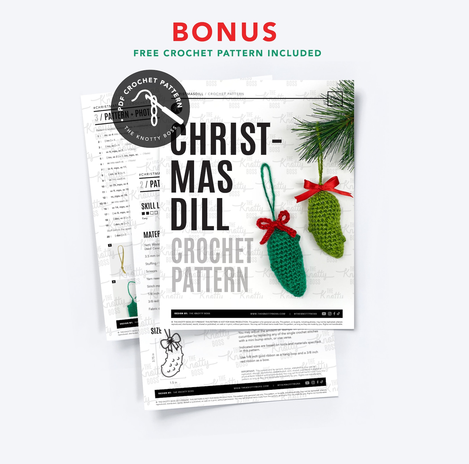 PRINTABLE Christmas Pickle Tags - PDF - Hide the Pickle Cards. Holiday ...
