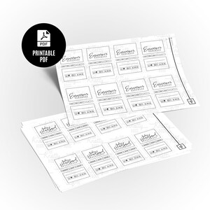 PRINTABLE Earwarmer + Headband Tags - Downloadable PDF - Simple Style ...