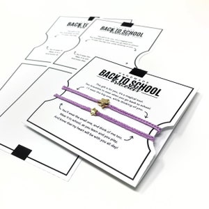 PRINTABLE Bracelet Gift Cards - Digital PDF - Back to School Big ...