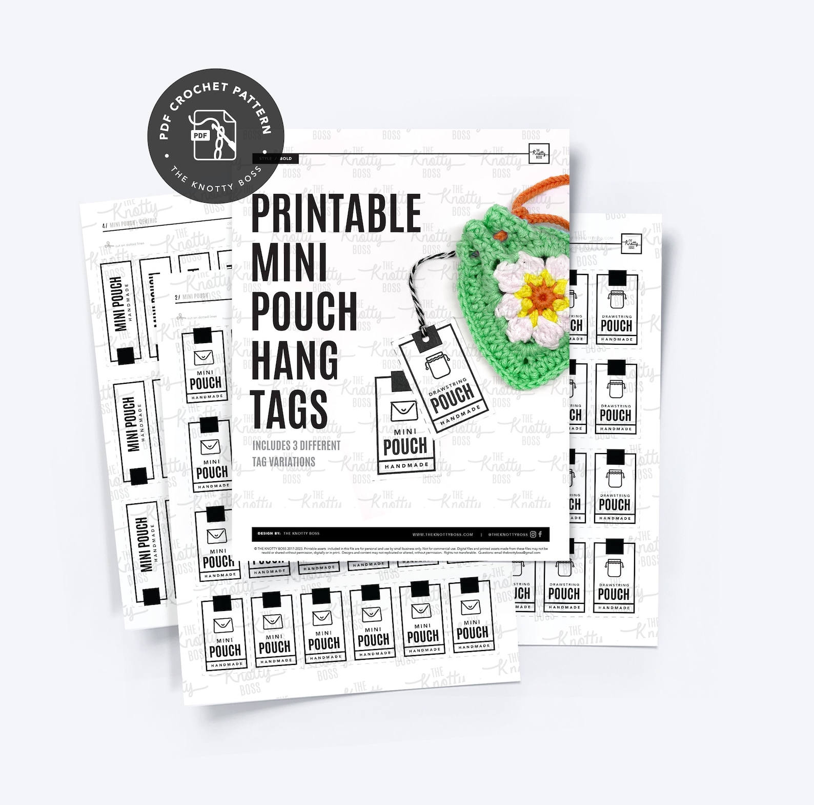 PRINTABLE Mini Pouch Hang Tags - Digital PDF - Market Label Templates ...