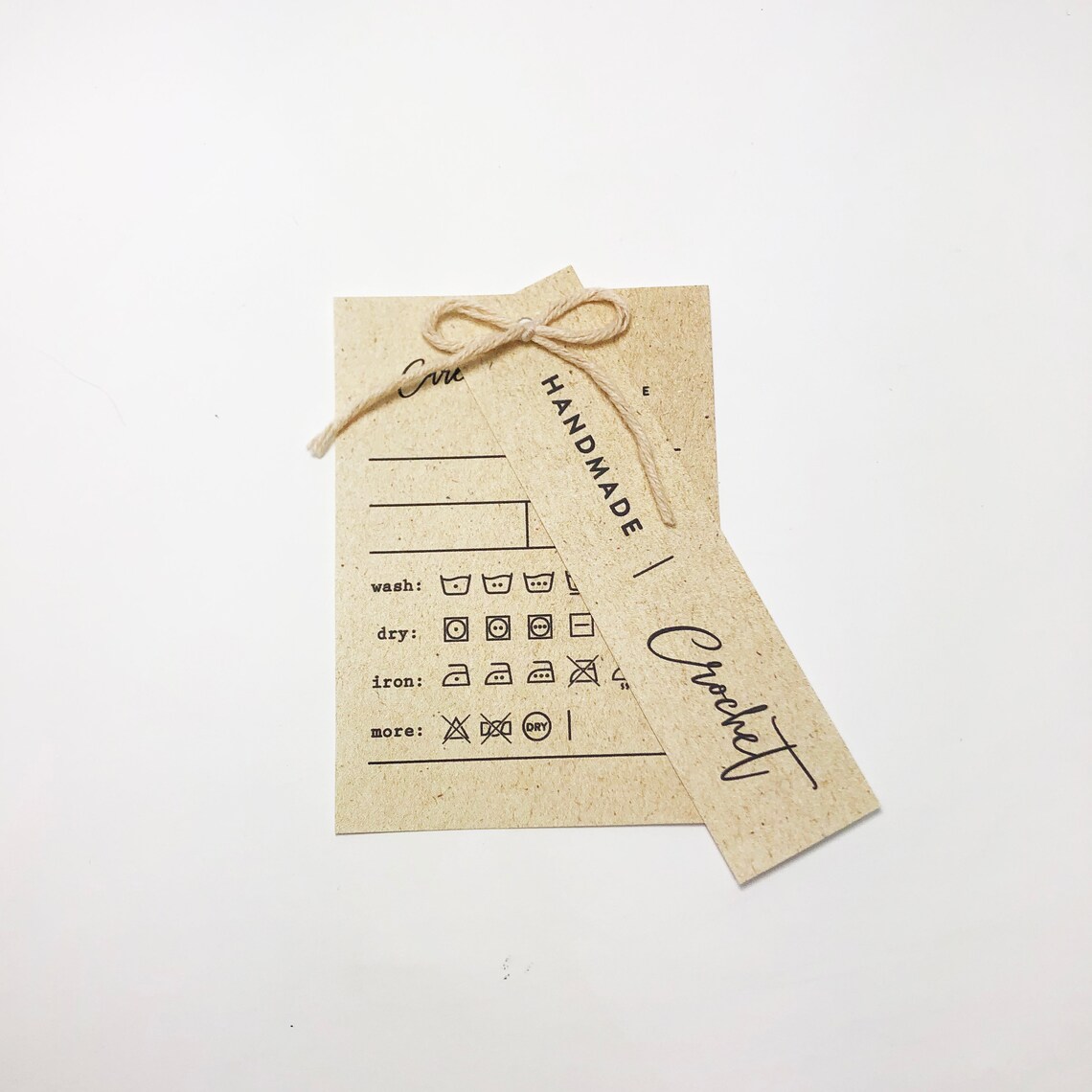 PRINTABLE Care Instruction Tags BONUS Skinny Tags Simple - Etsy