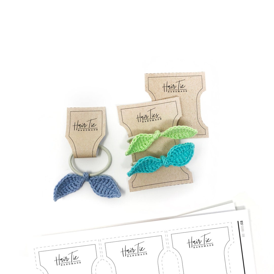 Printable Hair Tie Tags: Simple Display Cards (downloadable PDF) - Etsy