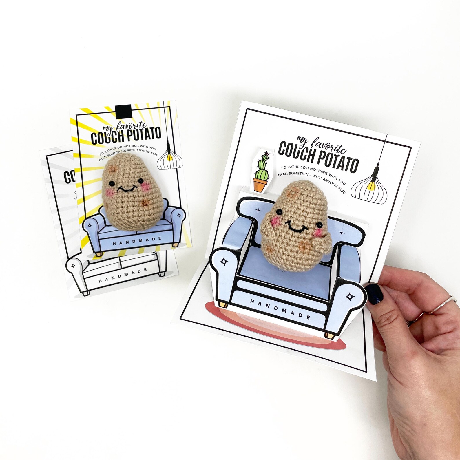 PRINTABLE Couch Potato Display Stand + Crochet Pattern - Digital PDF ...