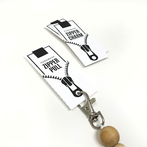 PRINTABLE Zipper Pull Tags - DIGITAL PDF - Hang Tag Template for ...
