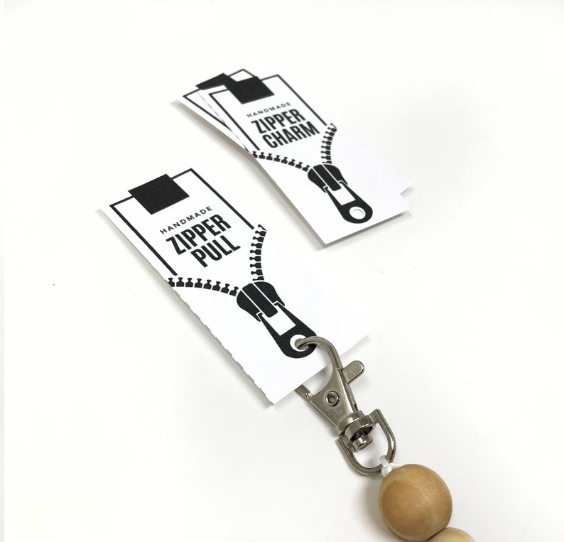 PRINTABLE Zipper Pull Tags - DIGITAL PDF - Hang Tag Template for ...