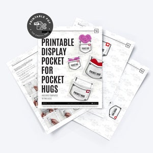 PRINTABLE Pocket Hug Holder - Digital PDF - Market Display Cards for Handmade Crochet Pocket ...