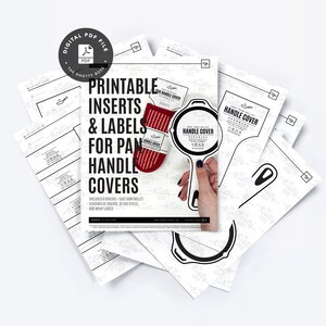 PRINTABLE Pan Handle Cover Tags - Digital PDF - Cast Iron Skillet ...