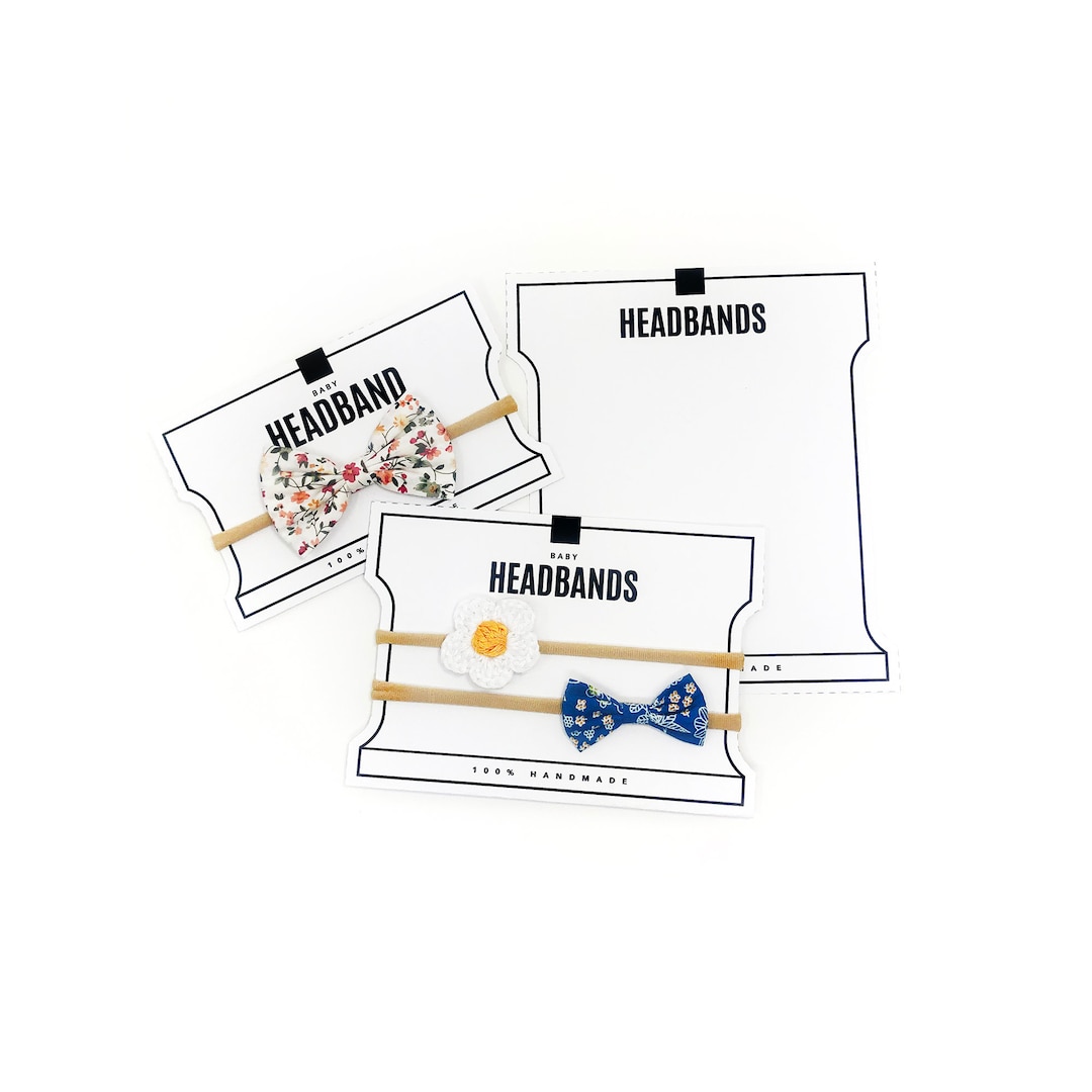 PRINTABLE Headband Display Cards - Downloadable PDF. Backing Card for ...
