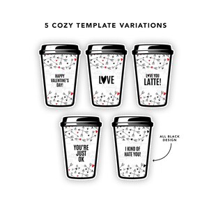 PRINTABLE BUNDLE - 3pc Valentine's Day Cards, Gift Tags + Cup Cozy ...
