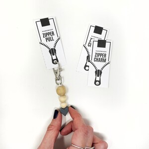 PRINTABLE Zipper Pull Tags - DIGITAL PDF - Hang Tag Template for ...