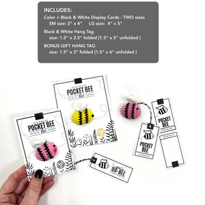 PRINTABLE Pocket Bee Tags - Digital PDF - Display Cards Packaging for ...