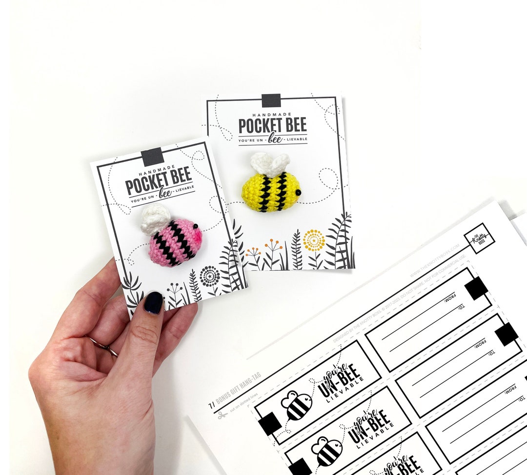 PRINTABLE Pocket Bee Tags - Digital PDF - Display Cards Packaging for ...