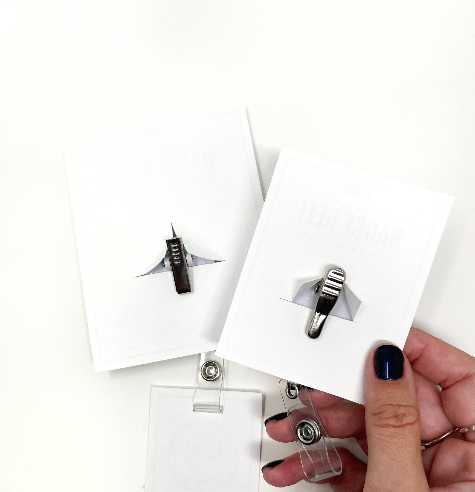 PRINTABLE Badge Reel Display Cards - Digital PDF - Backing Cards Tags ...