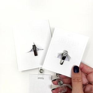 PRINTABLE Badge Reel Display Cards - Digital PDF - Backing Cards Tags ...