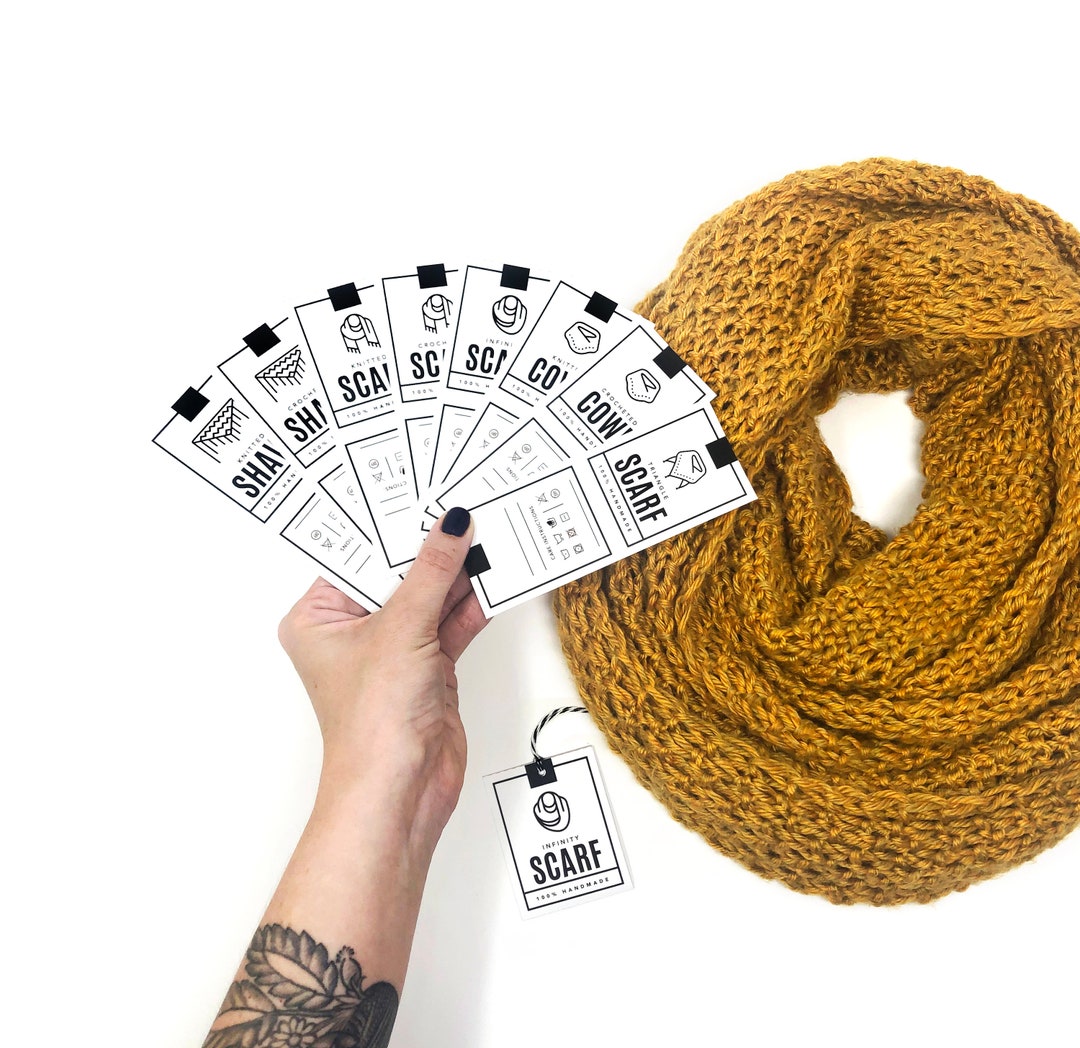 PRINTABLE Scarf / Cowl / Shawl Tags - 8pc Set - Downloadable PDF. Price ...