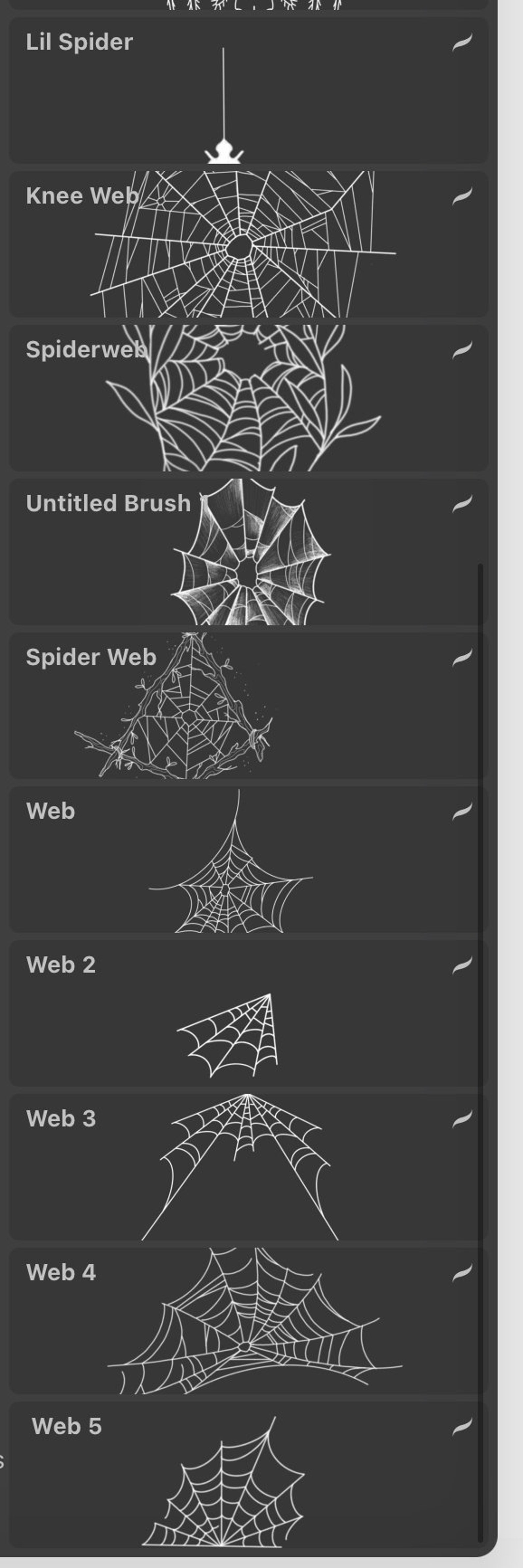 Spider Web and Spider Procreate Brushes and Stamps, Tattoo Flash or for ...
