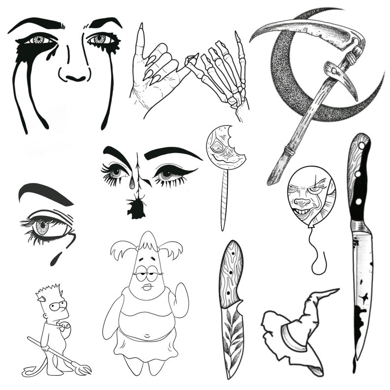 Friday the 13th Tattoo Flash, Spooky Tattoo Flash, Scary Movies Scary ...