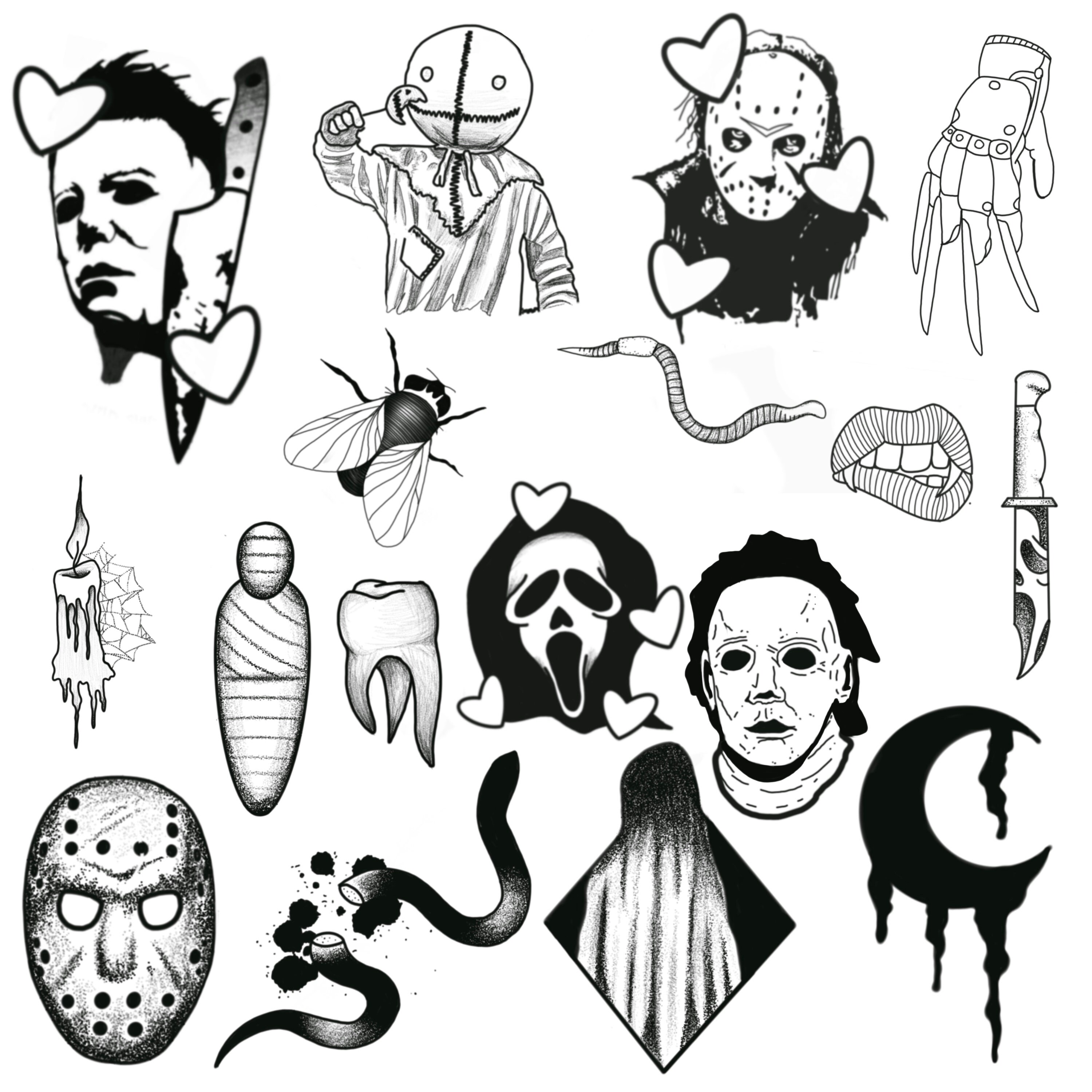 Black Cat 13 Tattoo Flash Black Cat 13 Tattoo Flash