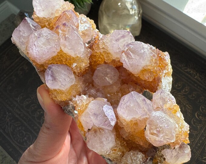 Spirit Quartz Point Purple Spirit Quartz Crystal Cluster Raw Mineral ...