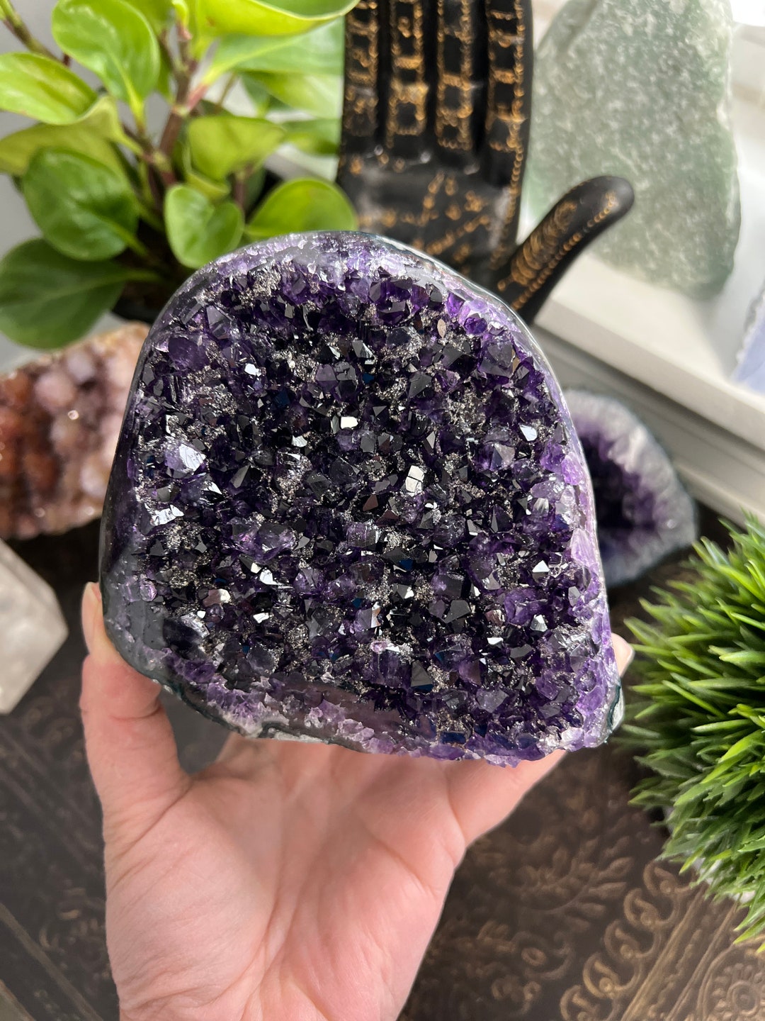 Amethyst Geode Amethyst Crystal Cluster Purple Amethyst Geode Raw ...