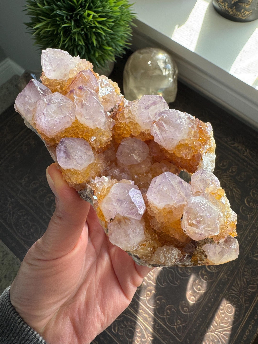 Spirit Quartz Point Purple Spirit Quartz Crystal Cluster Raw Mineral ...
