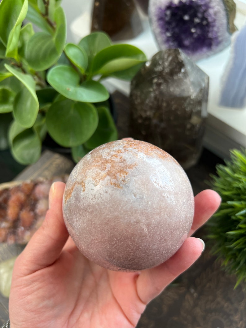 Pink Amethyst Sphere Polished Pink Agate Crystal Sphere - Etsy