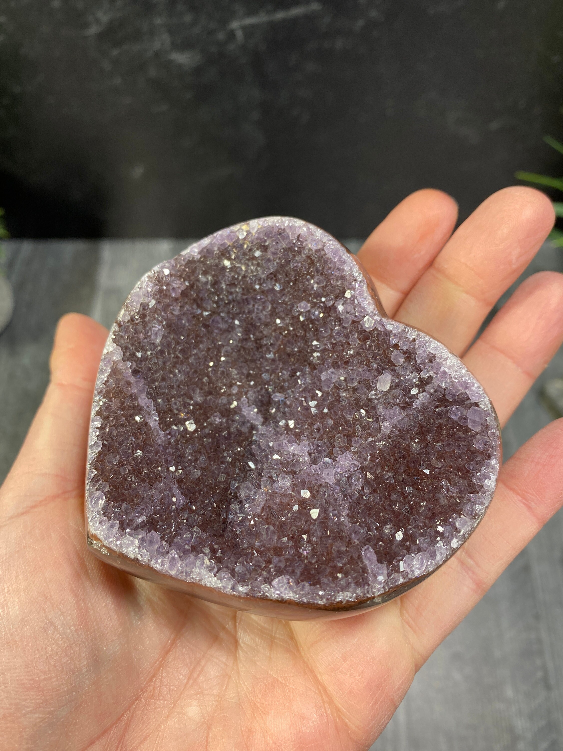 Amethyst Heart Amethyst Crystal Heart Amethyst Heart Shaped | Etsy