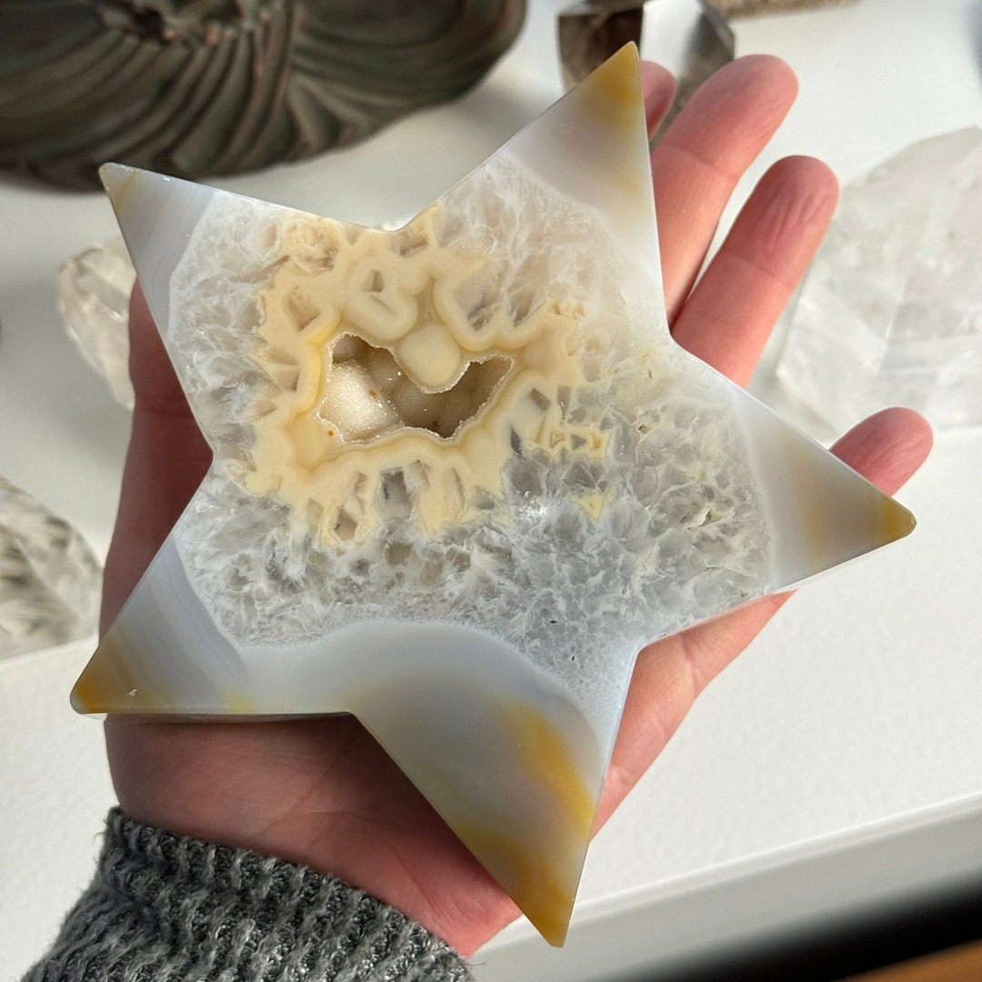 Agate Star Celestial Decor Agate Crystal Star Quartz Crystal Cosmic ...