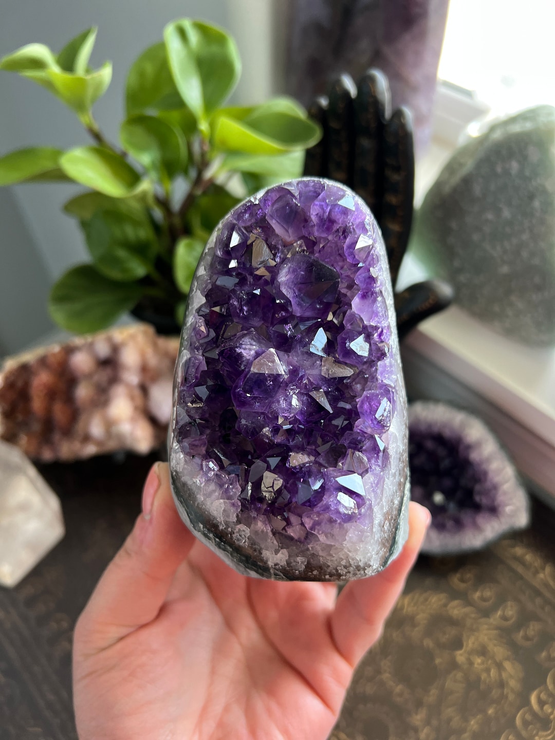 Amethyst Geode Amethyst Crystal Cluster Purple Amethyst Geode Raw ...