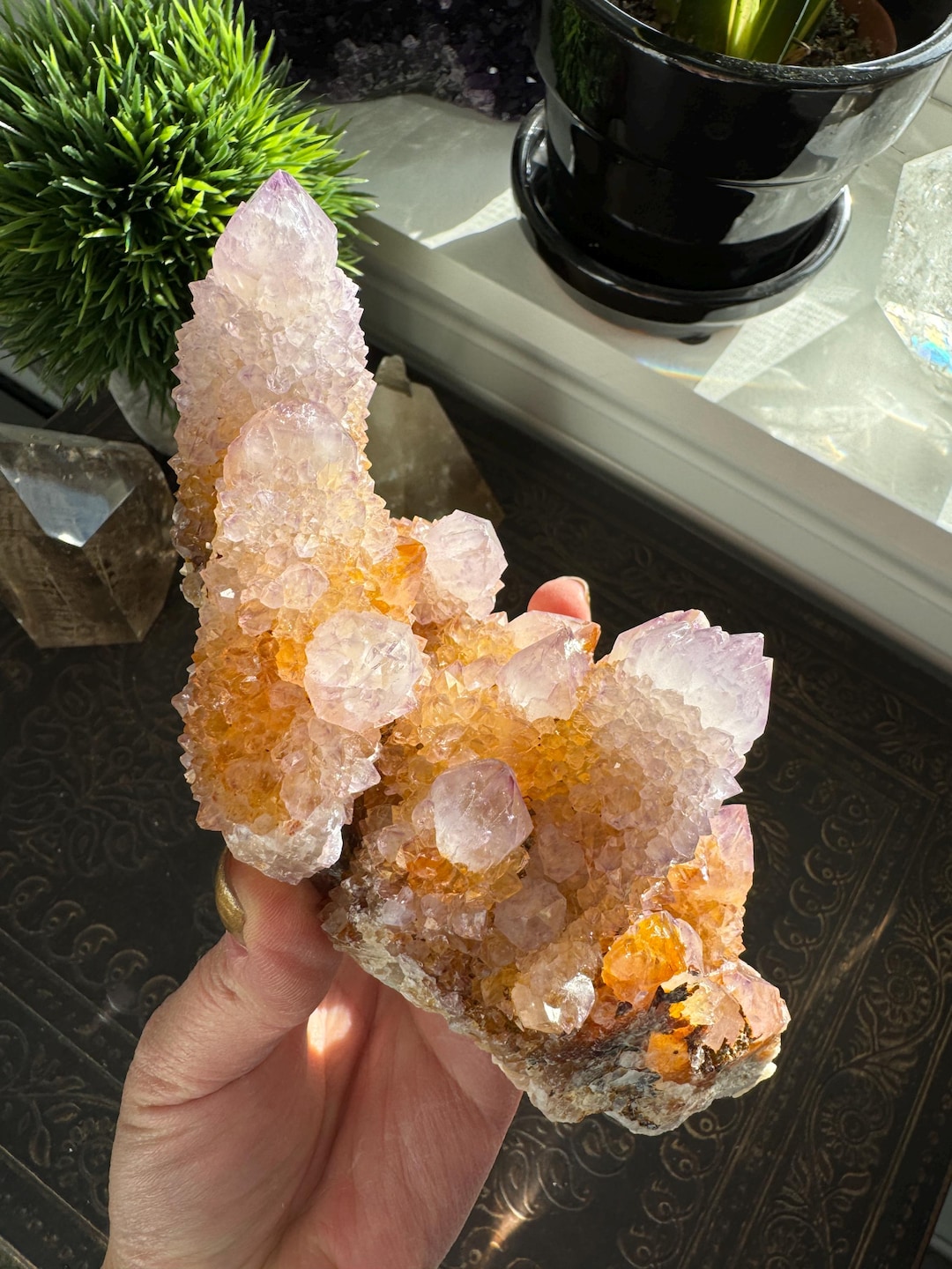 Purple Spirit Quartz Crystal Cluster Chunky Spirit Quartz Cluster ...