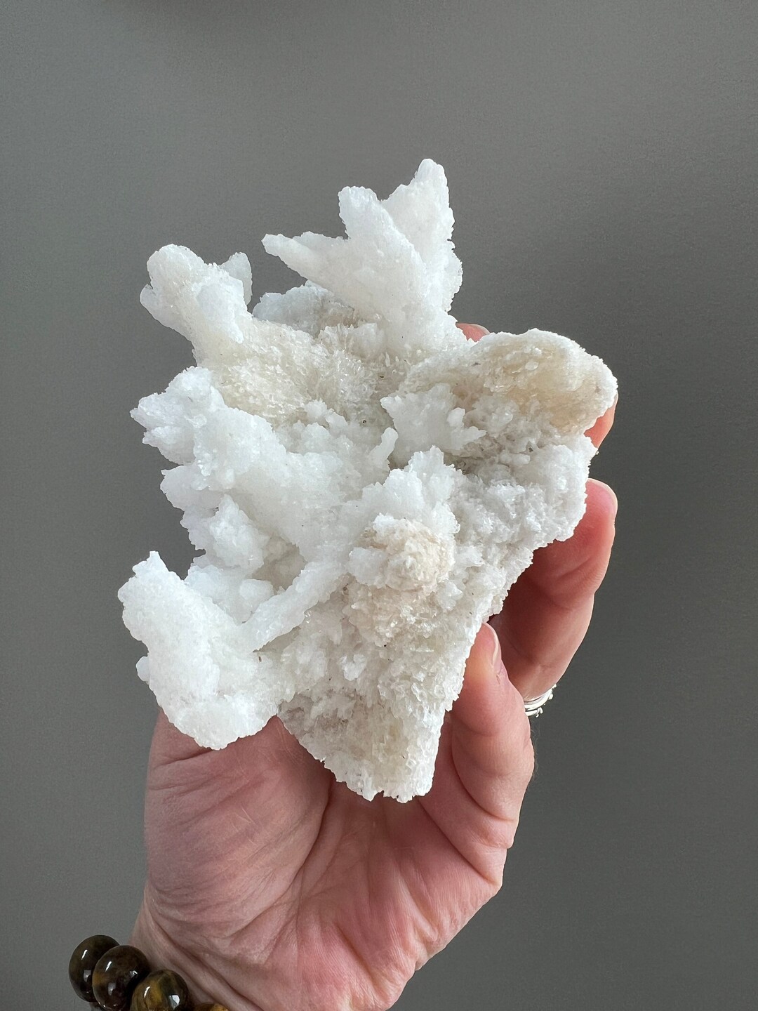 White Aragonite Cluster Aragonite Specimen Raw Aragonite Crystal Cave Calcite Flos Ferri ...