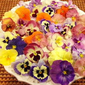 Fresh Edible Flowers Pansy 50 Ct - Etsy