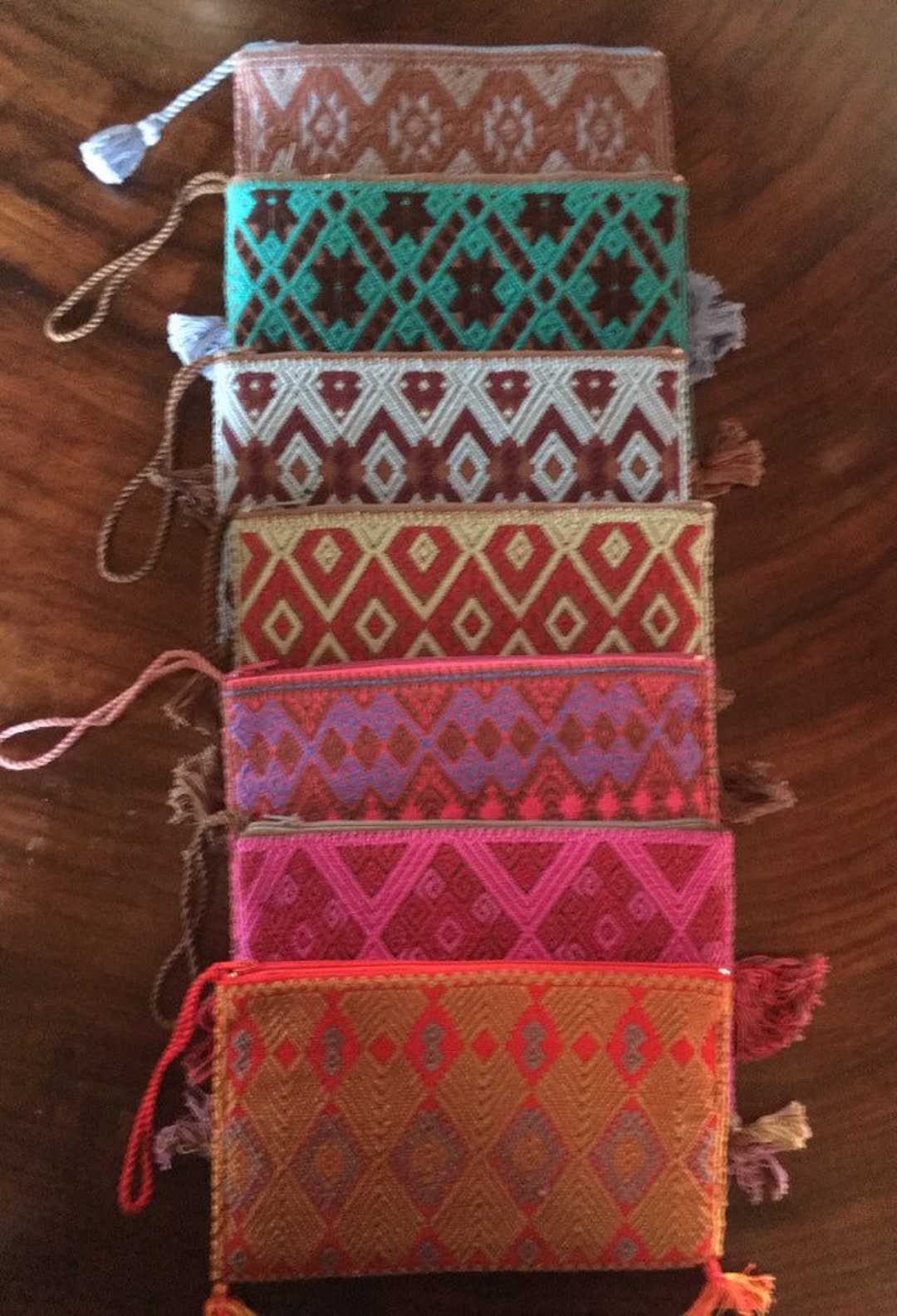 Traditional Tribal Mayan Design Woven Padded Cellphone Pouch Zippered ...