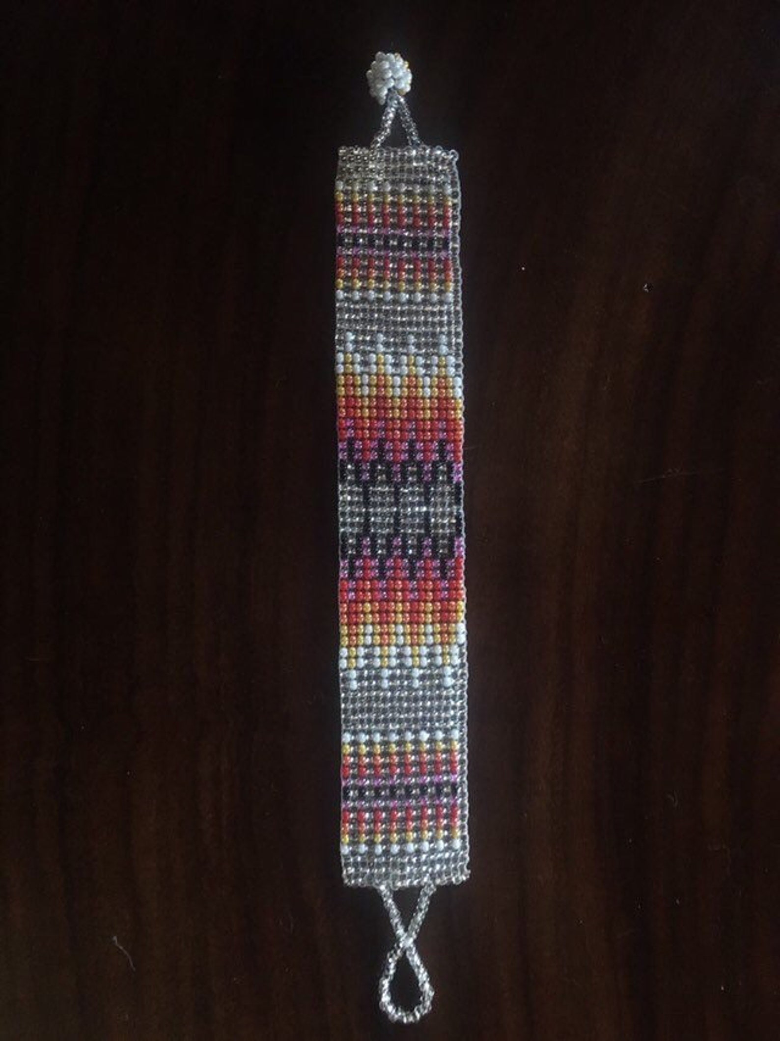 Vibrant Tribal Patterned Glass Seed Bead Hand Loomed Beaded - Etsy