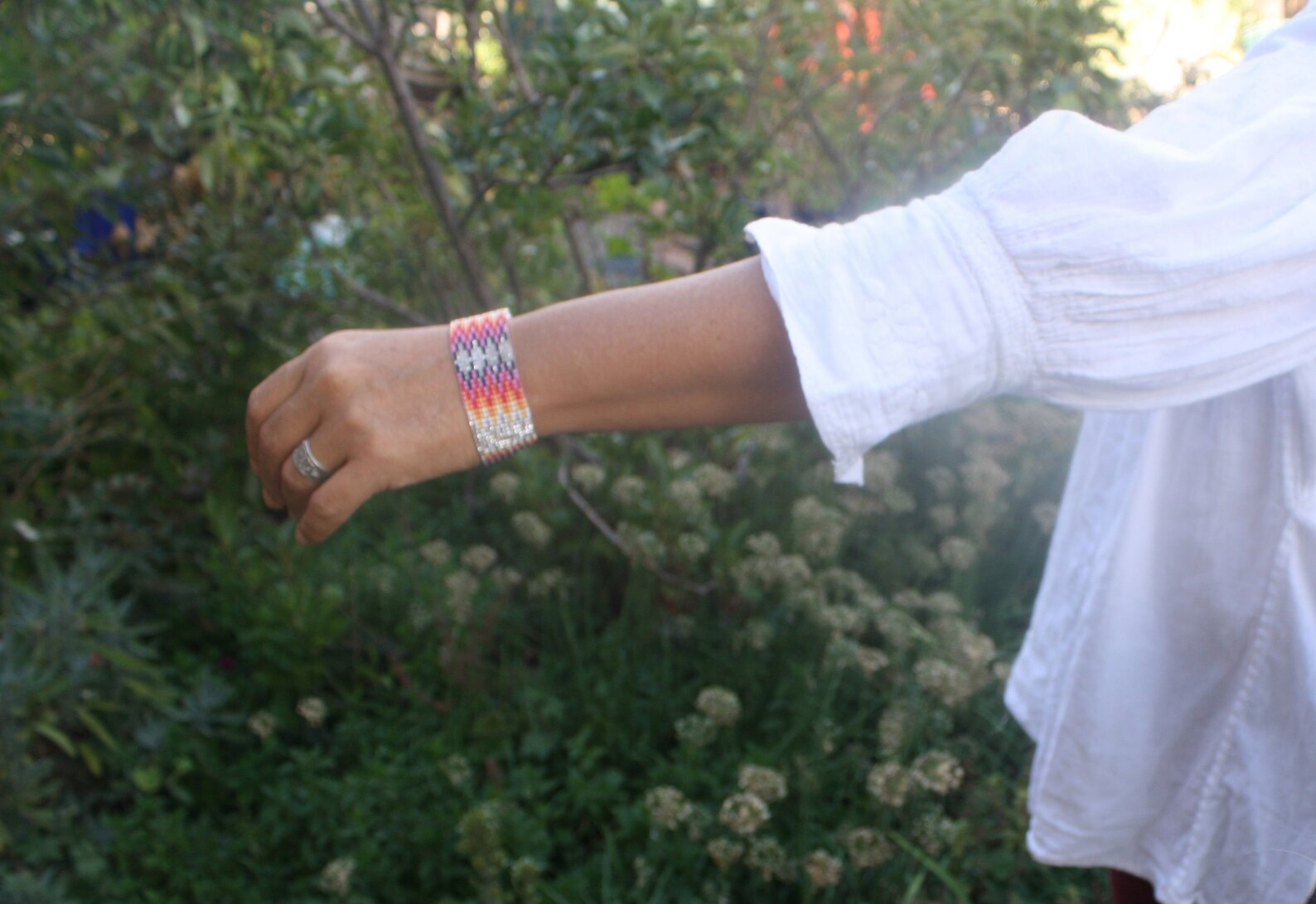 Vibrant Tribal Patterned Glass Seed Bead Hand Loomed Beaded - Etsy