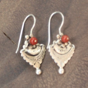 Vintage Guatemalan Artisan Earrings Sterling Silver and Natural ...