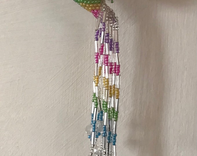 Hummingbird Hair Pin, Hand Beaded Hair Pin, Hand Beaded Hummingbird ...