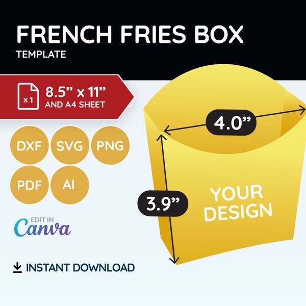 French Fry Boxes - Etsy