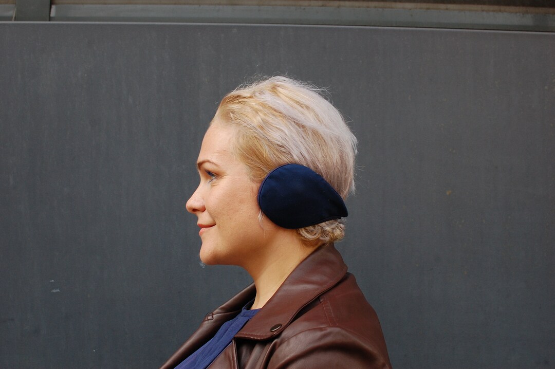 Woolen Ear Muff in Deep Blue Color - Etsy