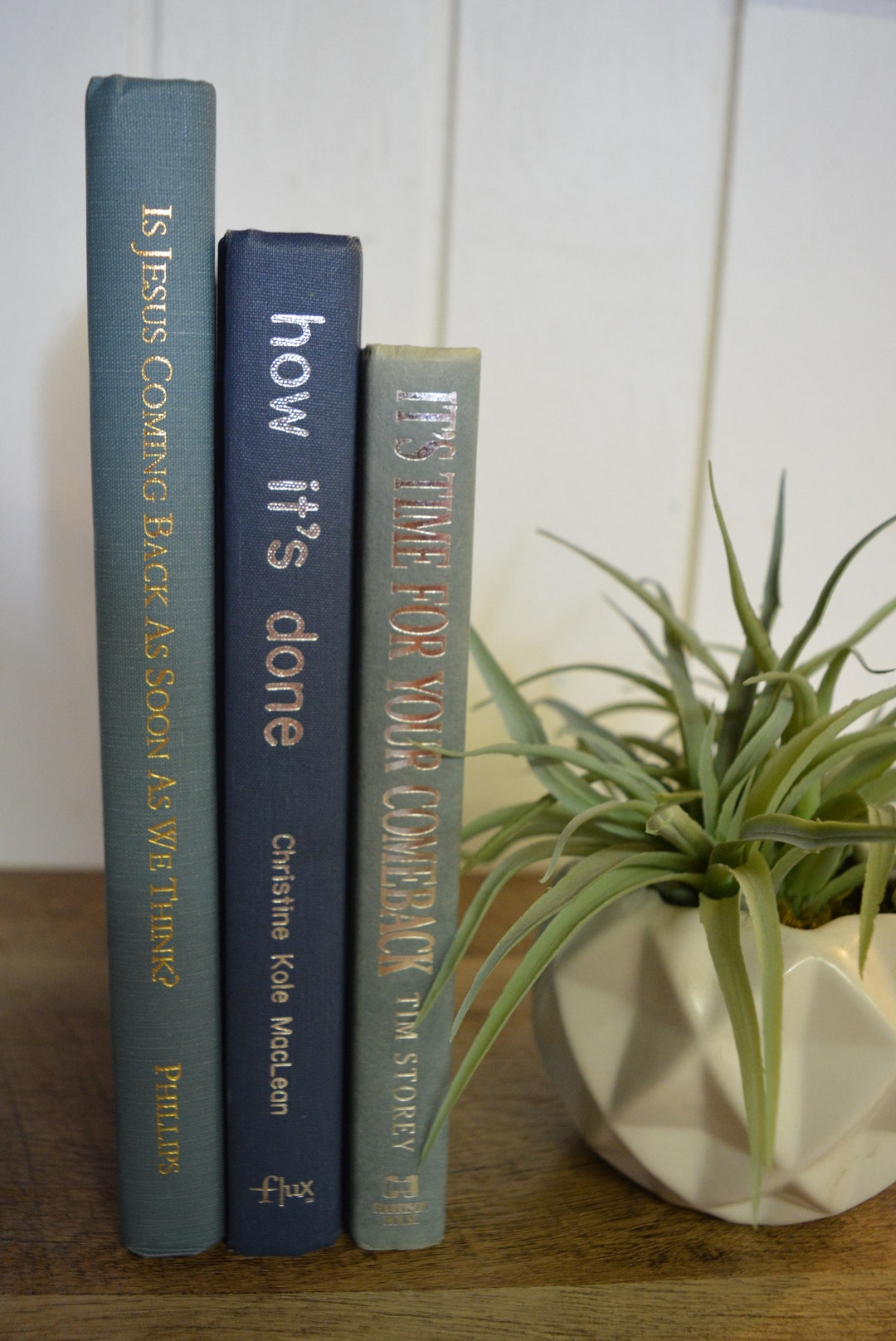 Blue Decorative Book Stack Bundle | 3 Hardcover Books | Staging Décor ...